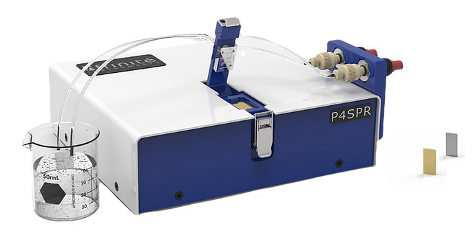 Medidor portatil de 4 canales de Resonancia de Plasmon de Superficie (SPR) Affinite Instruments ...